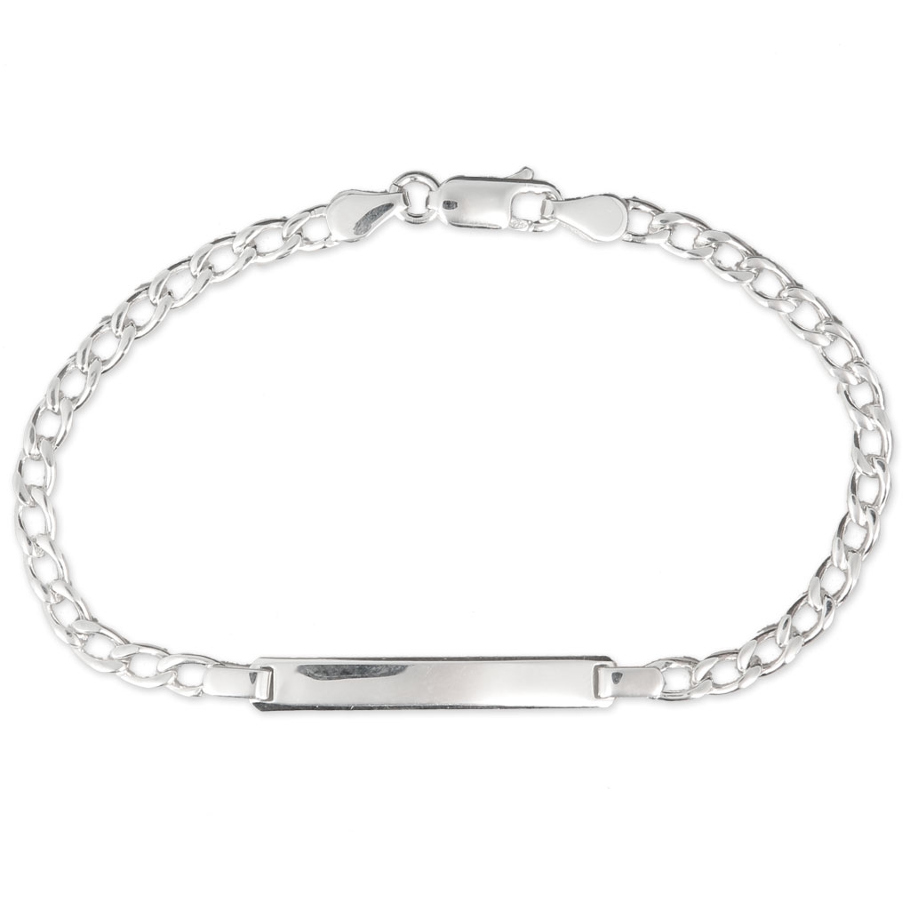 Pulsera esclava eslabón plano 18 cm de Plata 925 x1 - Perles & Co