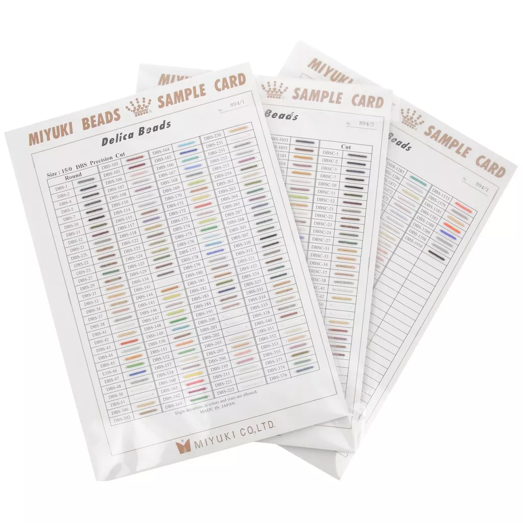 Carta de colores Miyuki Delica 15/0 DBS - 15/0 DBSC (n°894) Tableros 1 ...