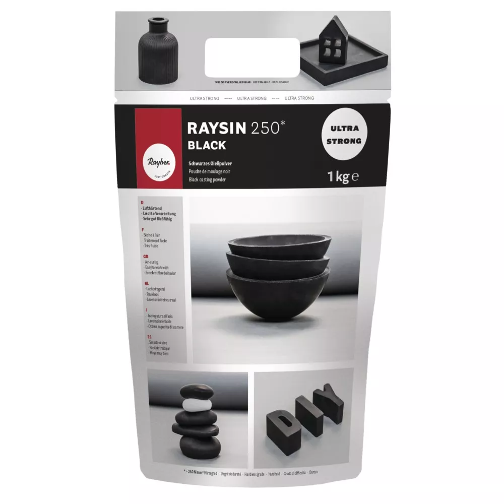 Raysin 250 - Polvo cerámico negro para moldeo - Ultra strong x1kg ...