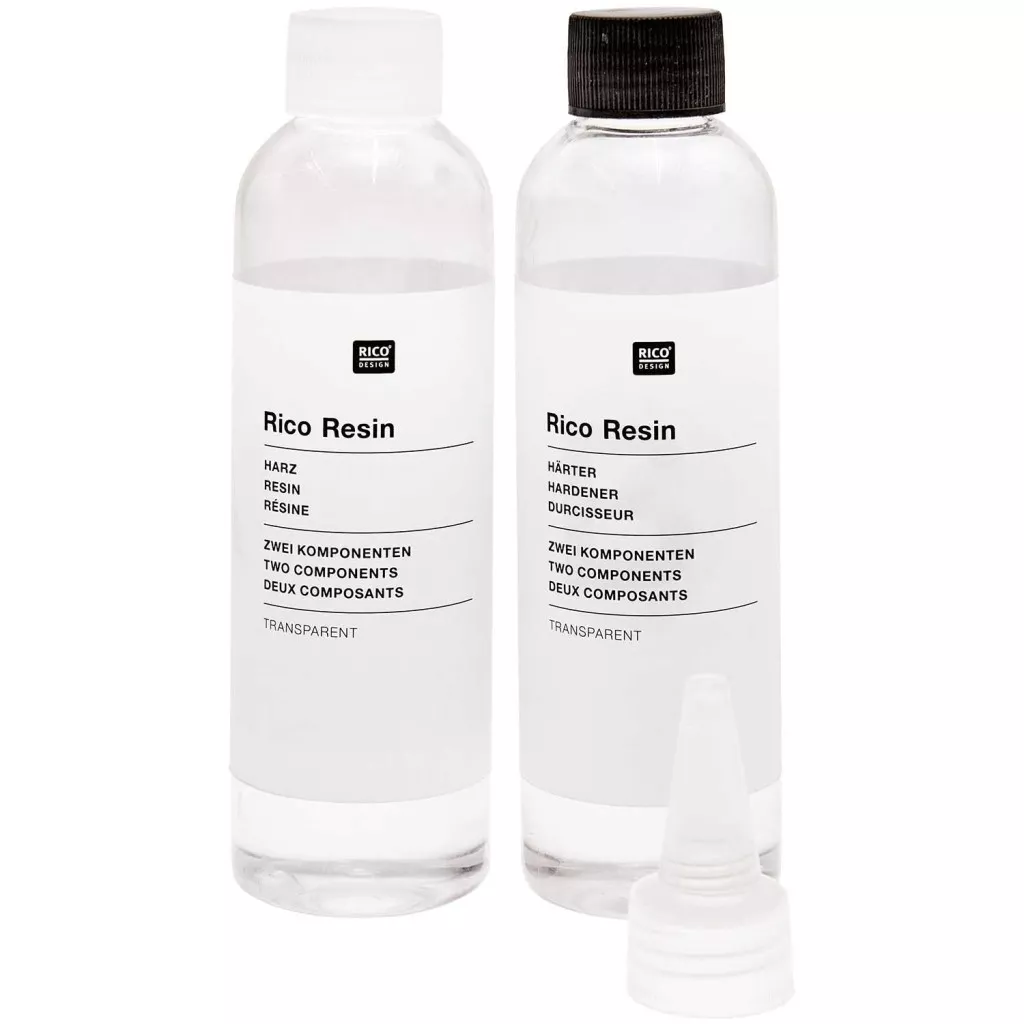 Resina epoxi bicomponente - Rico Design - Transparente x 400 ml ...