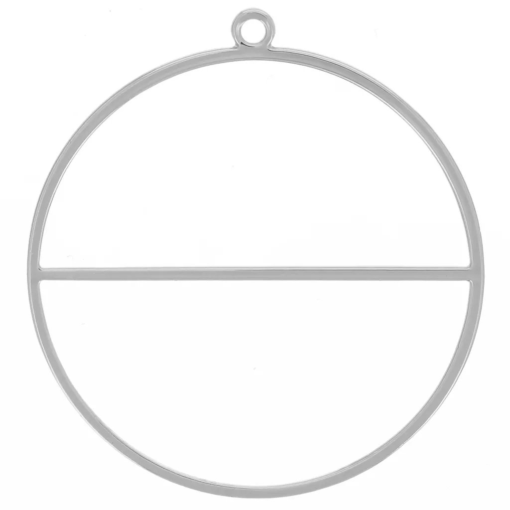 Colgante circular con barra horizontal - anillo entretejido - 38 mm ...