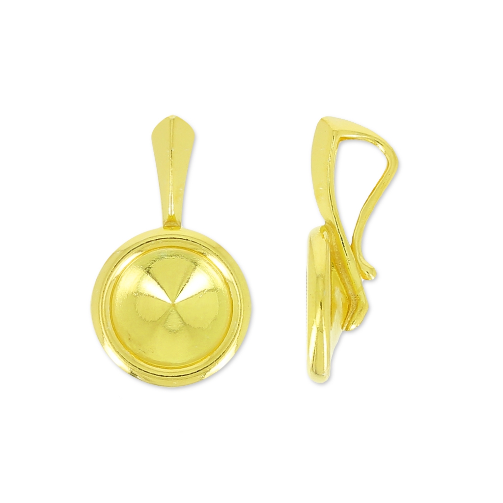 Engaste colgante 1122 8 mm de Plata 925 Dorado con oro fino x1 - Perles ...