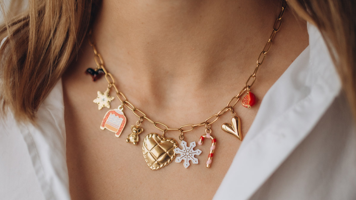 Collar Charms de acero inoxidable